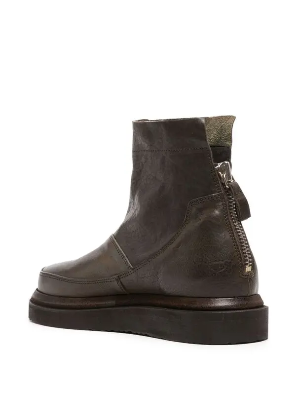 Moma Faded Leather Ankle Boots