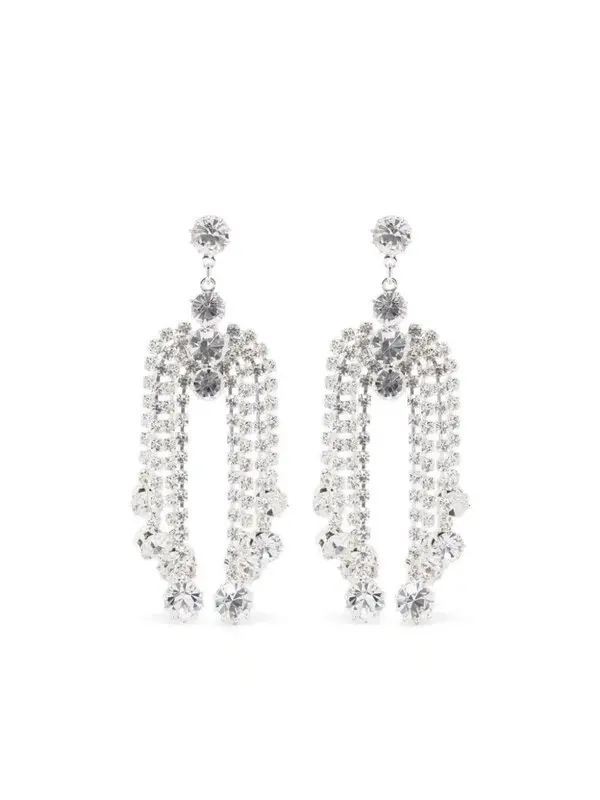 Magda Butrym Crystal-fringe Drop Earrings - Silver