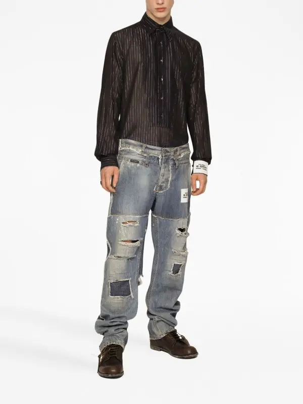 Dolce & Gabbana Striped Long-sleeved Shirt