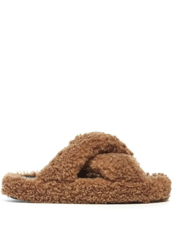 Apparis Biba Faux-fur Crossover Slippers