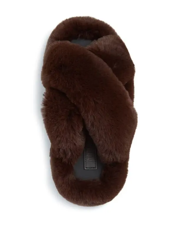Apparis Biba Faux-fur Crossover Slippers