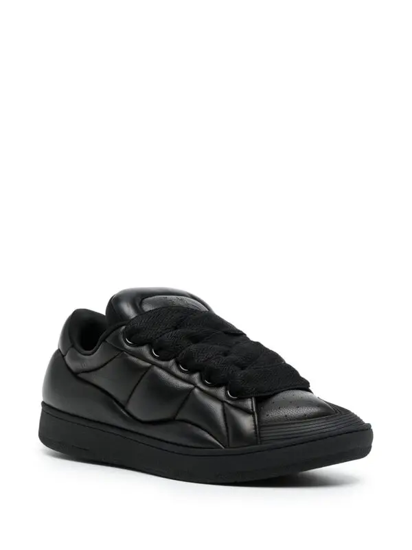 LANVIN Curb Xl Leather Sneakers - Black