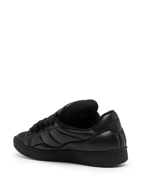 LANVIN Curb Xl Leather Sneakers - Black