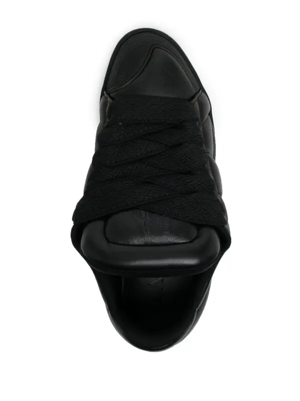 LANVIN Curb Xl Leather Sneakers - Black
