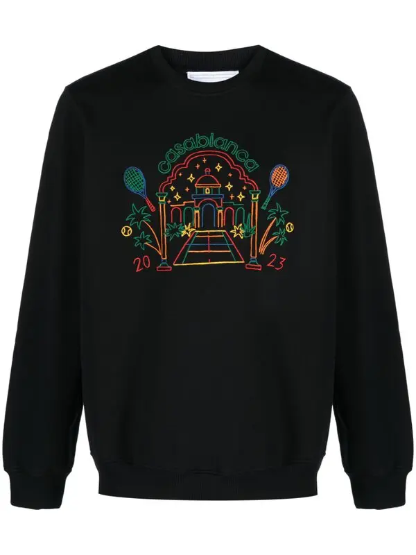 Casablanca Rainbow Crayon Temple Organic-cotton Sweatshirt