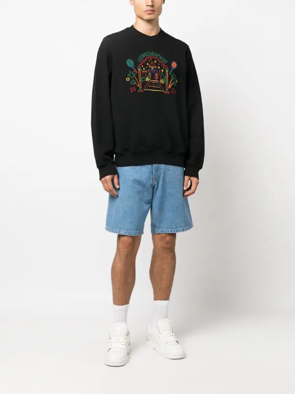 Casablanca Rainbow Crayon Temple Organic-cotton Sweatshirt