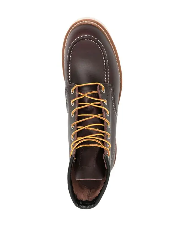 Red Wing Classic Moc Leather Ankle Boots - Brown