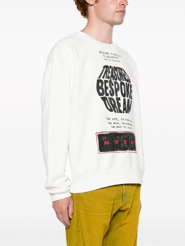 Marni Slogan-print Cotton Sweatshirt