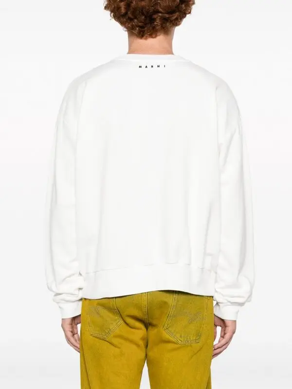 Marni Slogan-print Cotton Sweatshirt