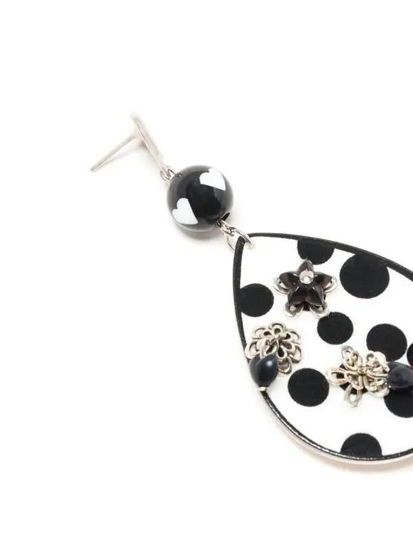 AMIR SLAMA Enamelled Polka-dot Earrings