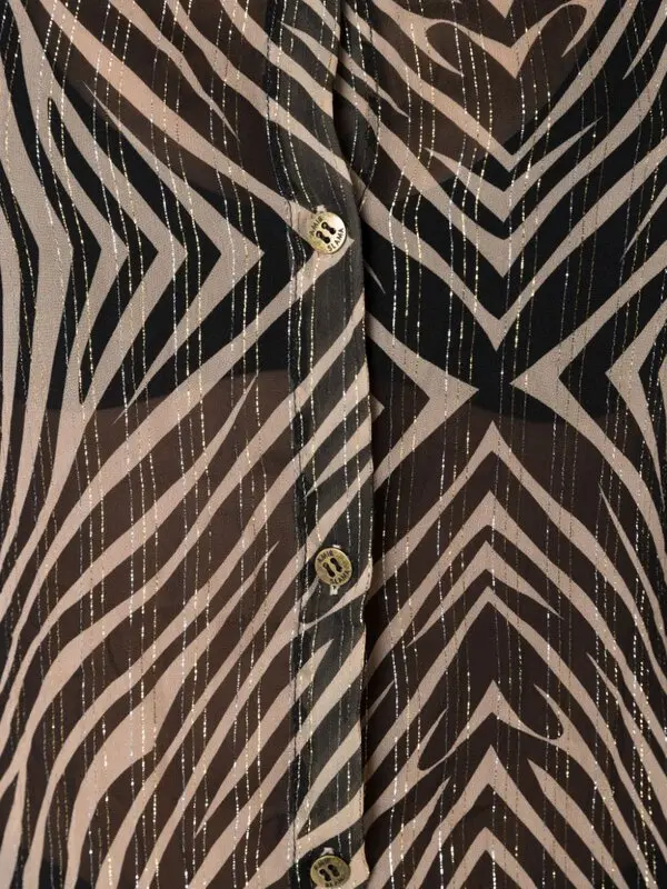 AMIR SLAMA Zebra-print Silk Shirt