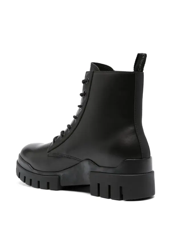 Calvin Klein Panelled Leather Combat Boots