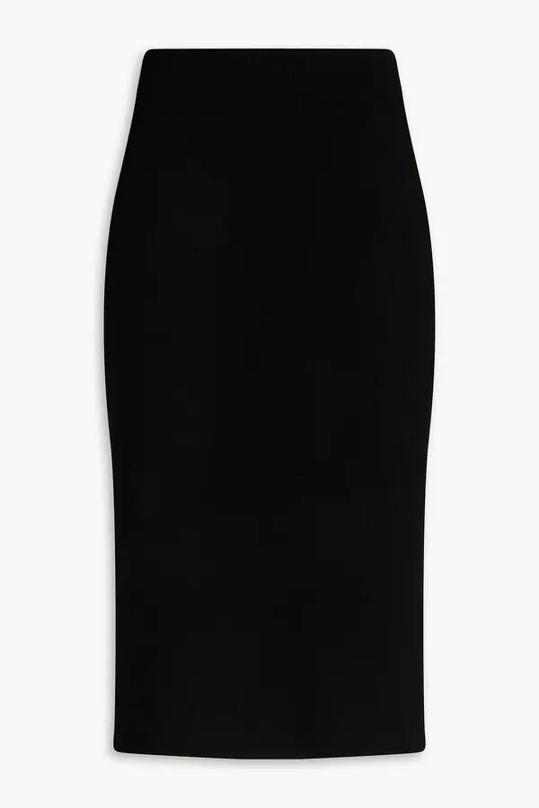 Arch4 Ribbed Cashmere Skirt - Black