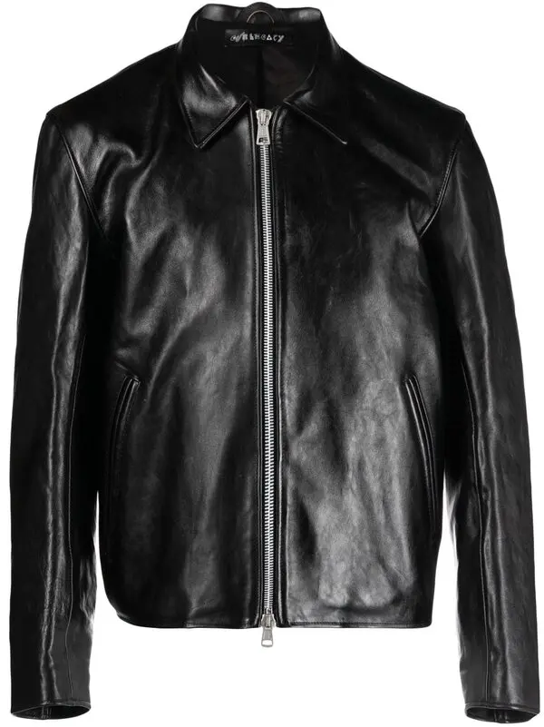 Our Legacy Mini Leather Zipped Jacket - Black
