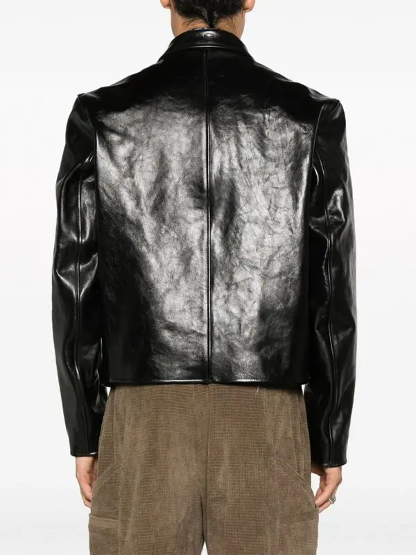 Our Legacy Mini Leather Zipped Jacket - Black