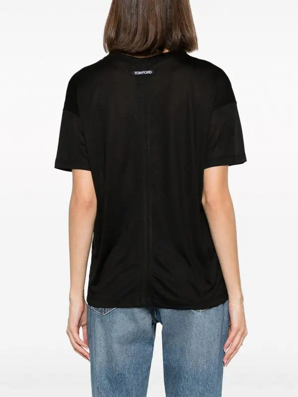 TOM FORD Logo-print Silk T-shirt