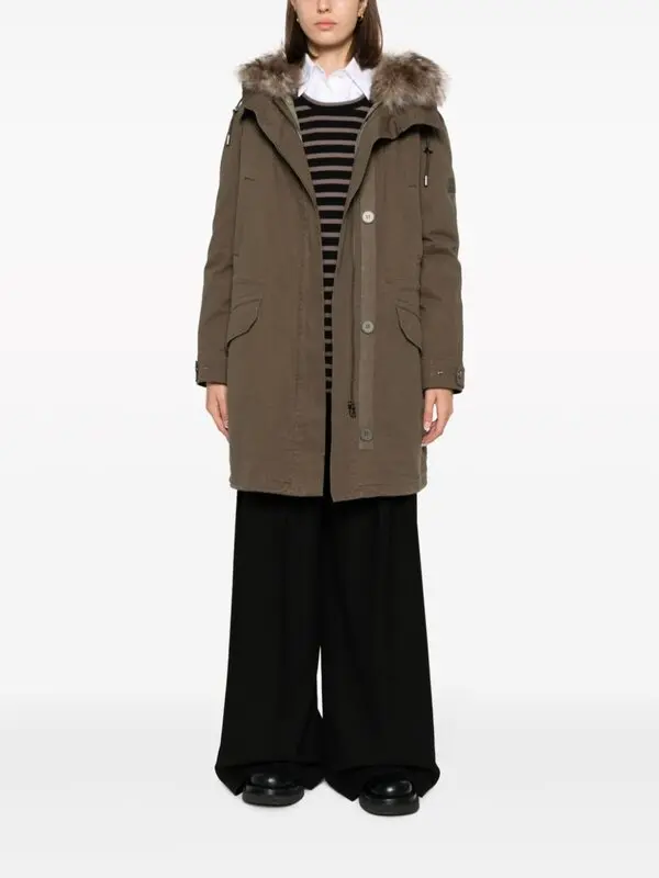 YVES SALOMON Shearling-trim Hooded Parka