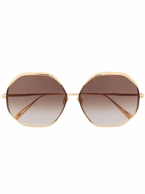 Linda Farrow Camila Sunglasses - Gold