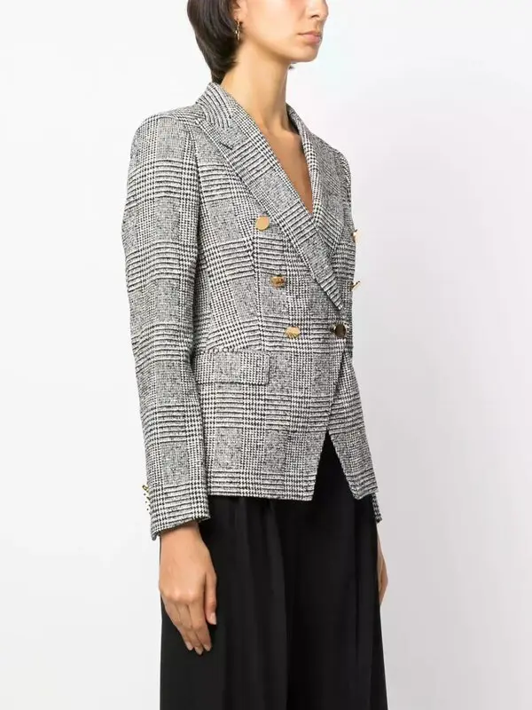 Tagliatore Check-print Double-breasted Blazer