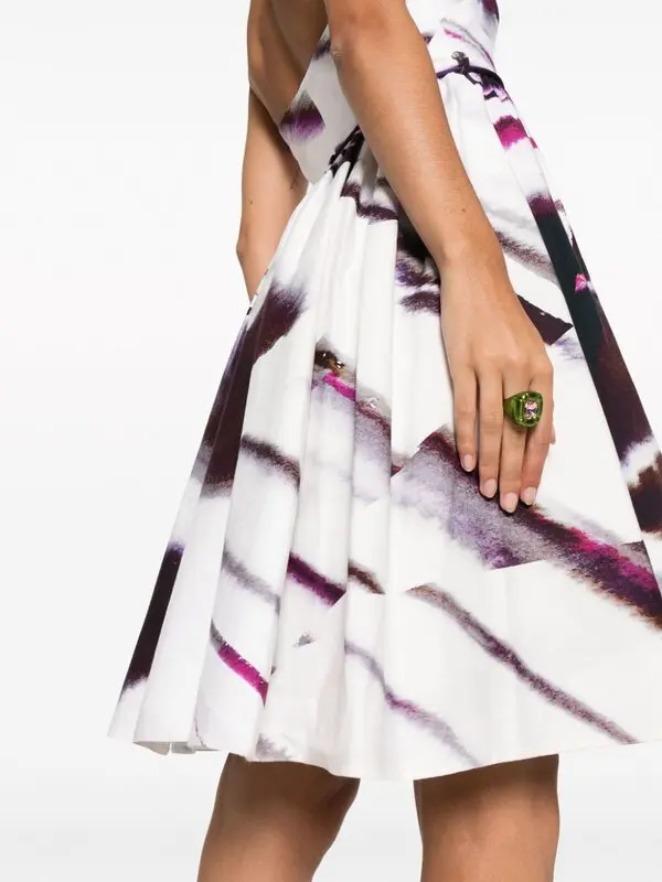 Gemy Maalouf Off-Shoulder Flared Midi Dress - Purple
