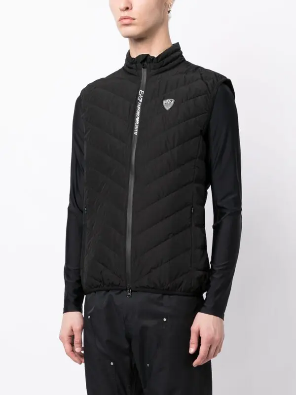 EA7 Logo-patch Padded Gilet