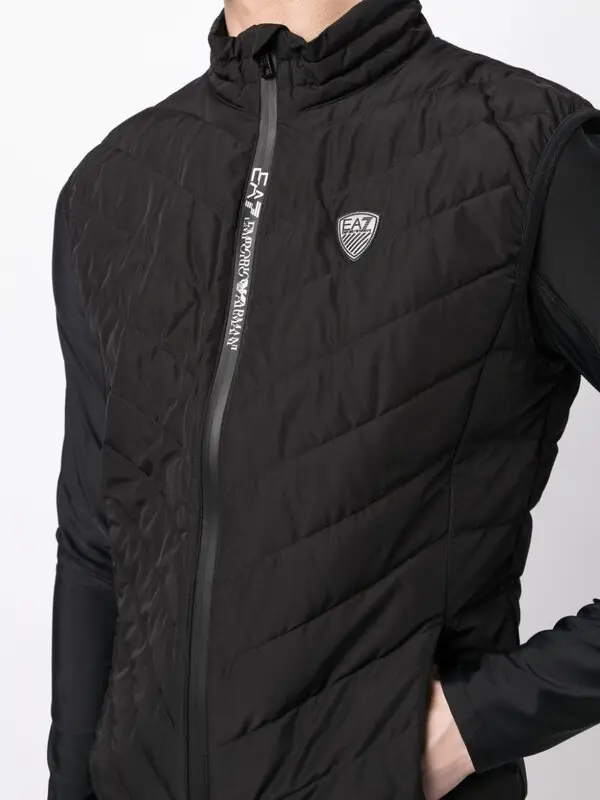 EA7 Logo-patch Padded Gilet