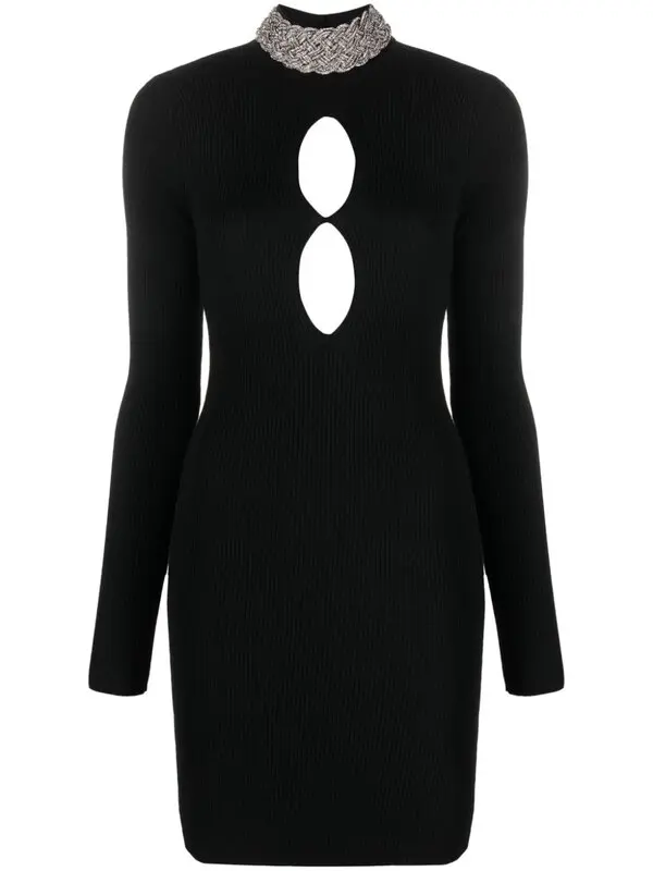 Giuseppe Di Morabito Cut-out Ribbed-knit Minidress