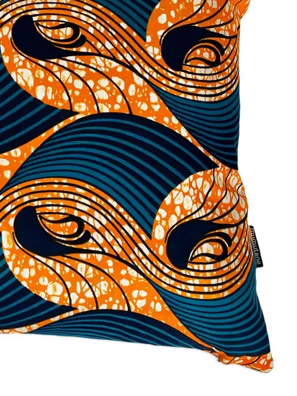 MUMUTANE Iki Wave Graphic-print Wool Cushion