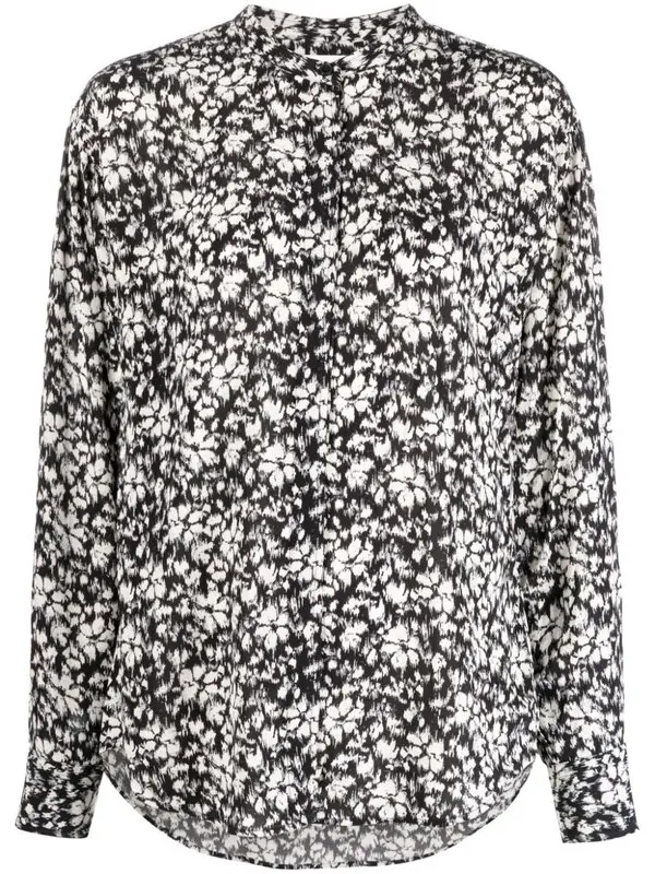 MARANT ETOILE Catchell Floral Print Shirt - Black