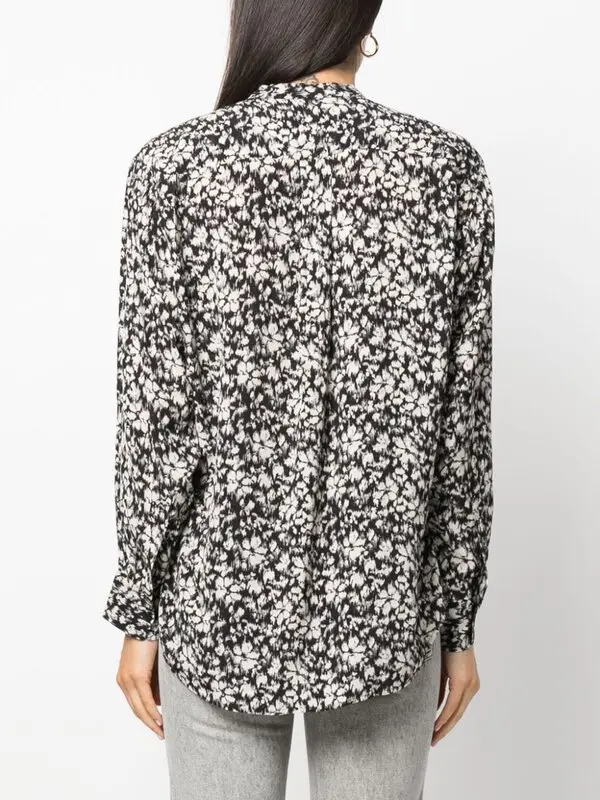 MARANT ETOILE Catchell Floral Print Shirt - Black