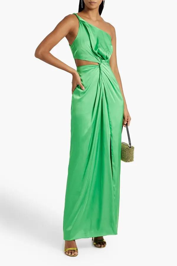 open lace back dress Deena One Shoulder Dress