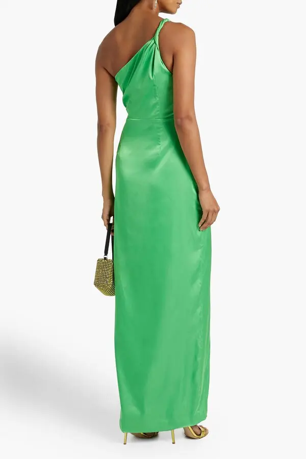 open lace back dress Deena One Shoulder Dress