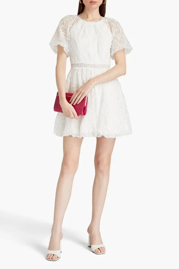 chinese dress ladies Peyton Lace Mini Dress by ML Monique Lhuillier