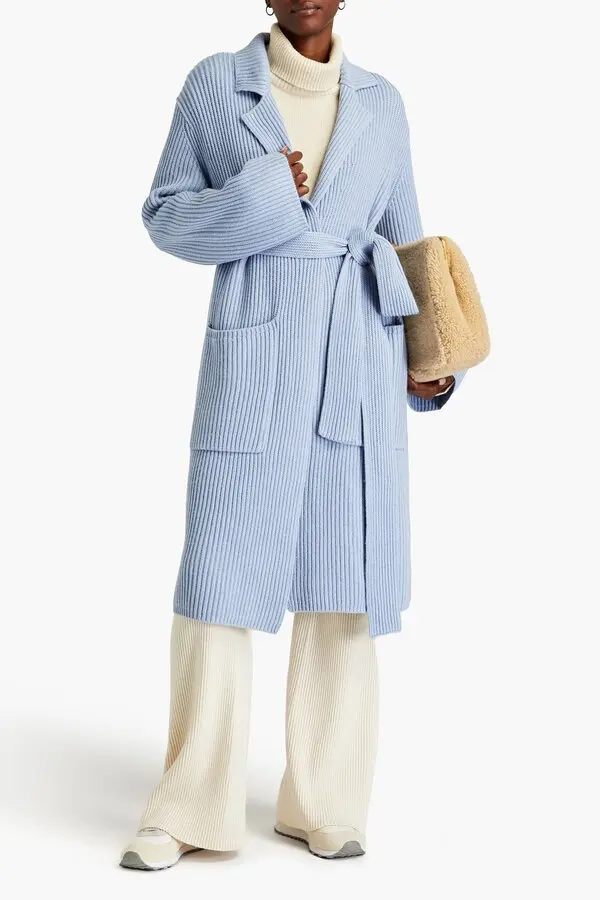 JOSEPH Ribbed Cotton, Wool And Cashmere-blend Coat