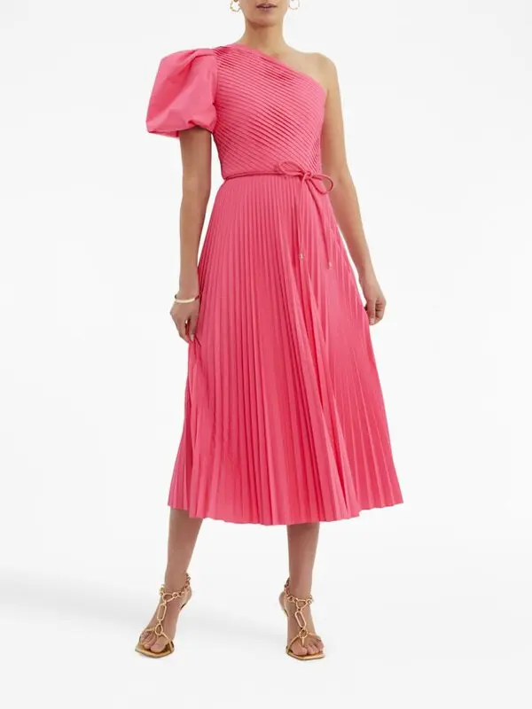 Rebecca Vallance One-shoulder Midi Dress