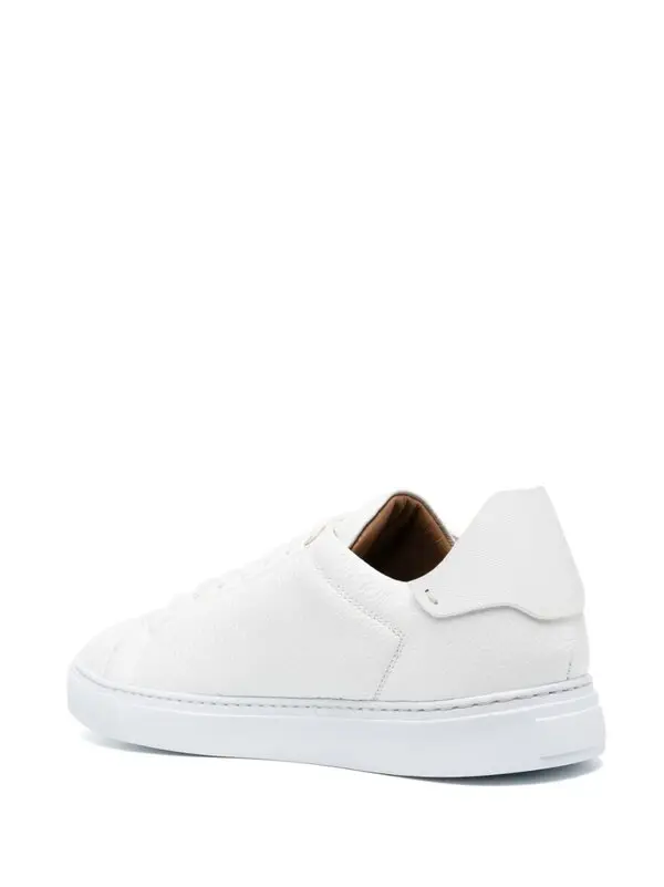 BILLIONAIRE Logo-plaque Low-top Leather Sneakers - White