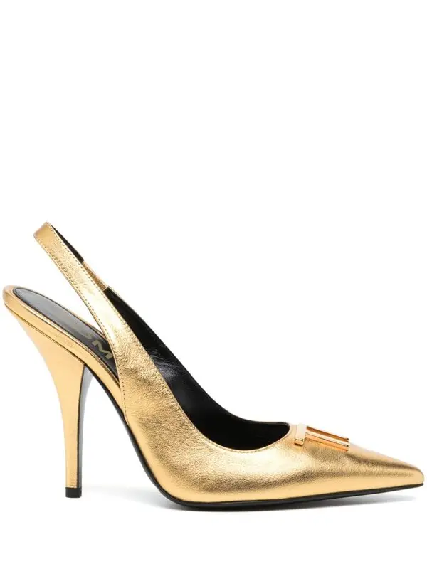 TOM FORD Logo-plaque Slingback Pumps