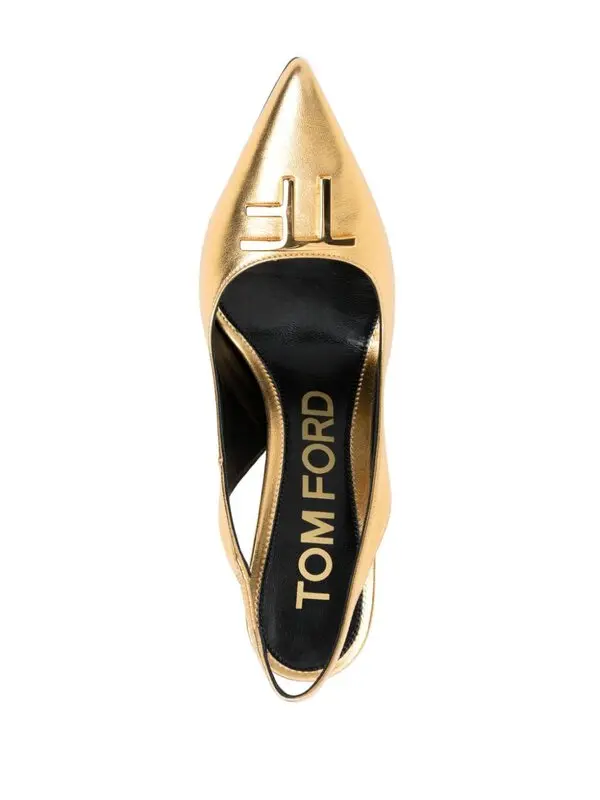 TOM FORD Logo-plaque Slingback Pumps