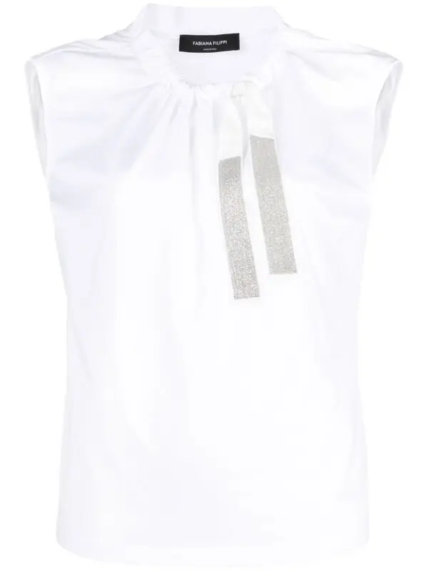 Fabiana Filippi Cotton Tank Top - White