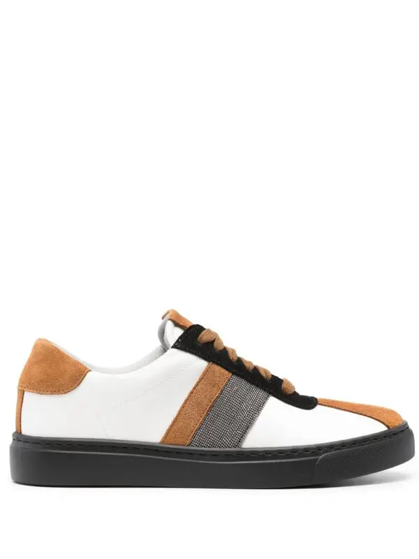 Fabiana Filippi Bead-embellished Lace-up Sneakers - Black