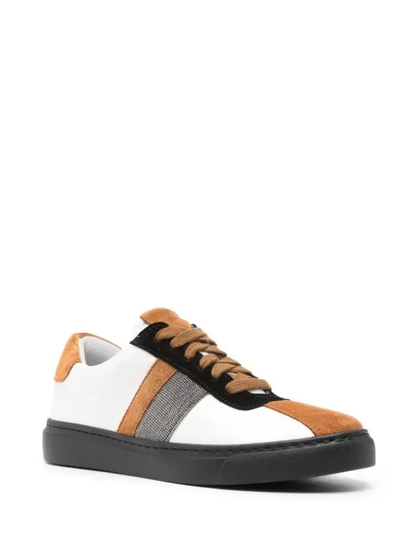 Fabiana Filippi Bead-embellished Lace-up Sneakers - Black