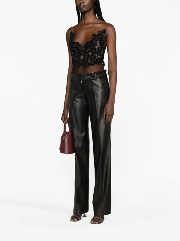 Zimmermann Sensory Embroidered-velvet Bustier Top