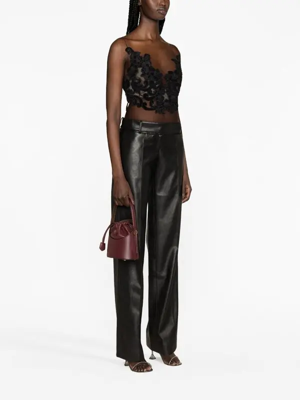 Zimmermann Sensory Embroidered-velvet Bustier Top