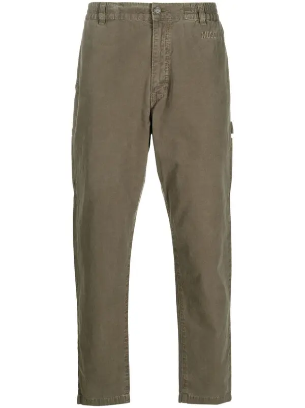 Moschino Embroidered Straight-leg Trousers