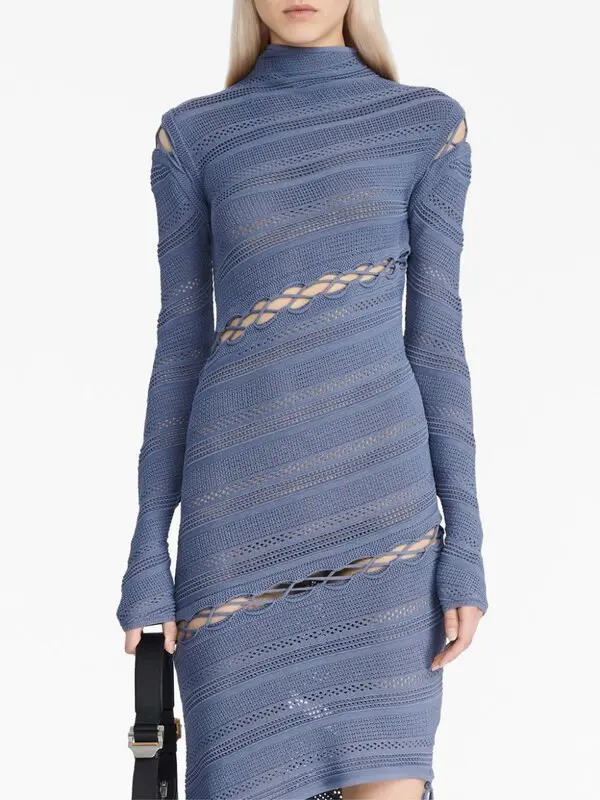 dion lee blue dress Dion Lee V-Neck Mini Dress - Blue Dresses, Clothing - DNL33400