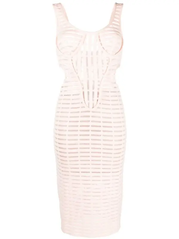 GENNY Scoop-neck Midi Dress