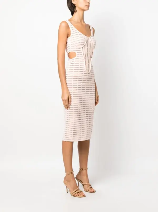 GENNY Scoop-neck Midi Dress
