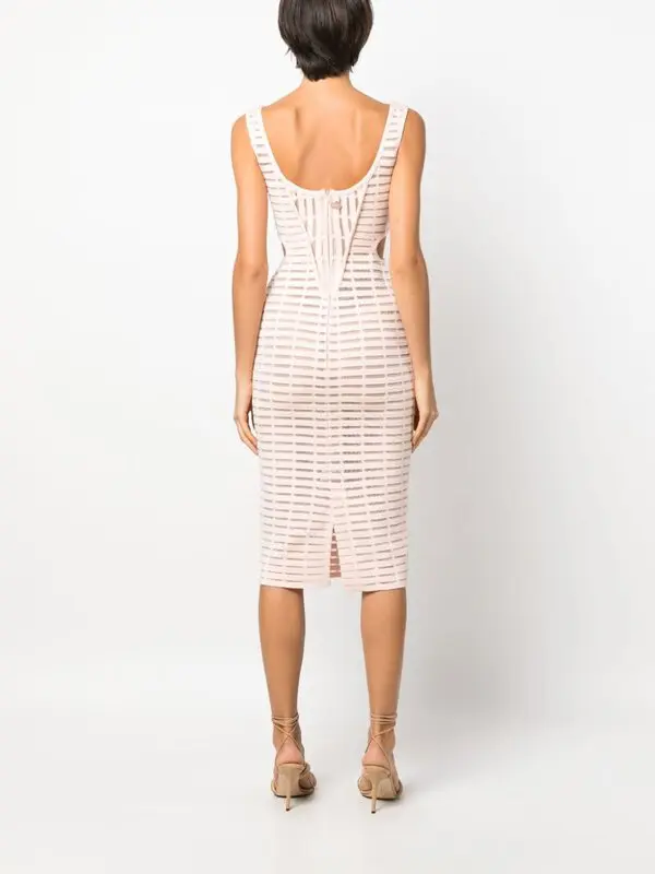 GENNY Scoop-neck Midi Dress