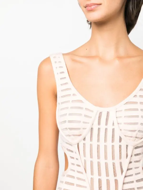 GENNY Scoop-neck Midi Dress