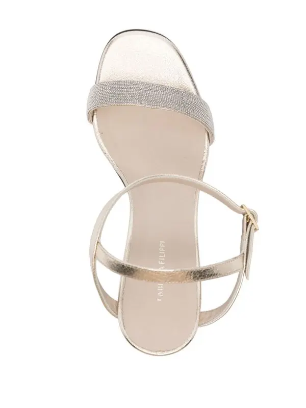 Fabiana Filippi 60mm Bead-embellished Leather Sandals
